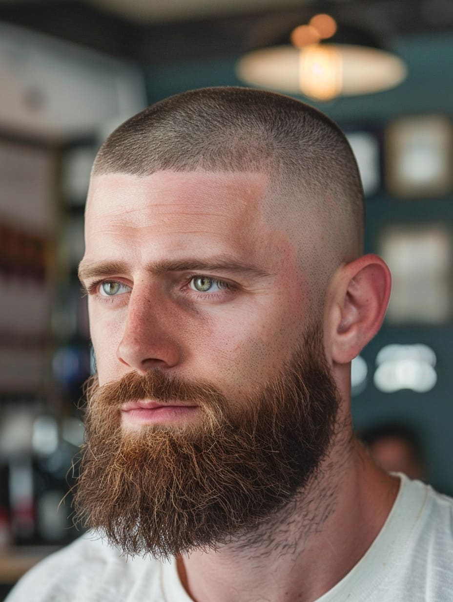 45 Dashing Buzzcut and Beard Combinations to Elevate Your Style