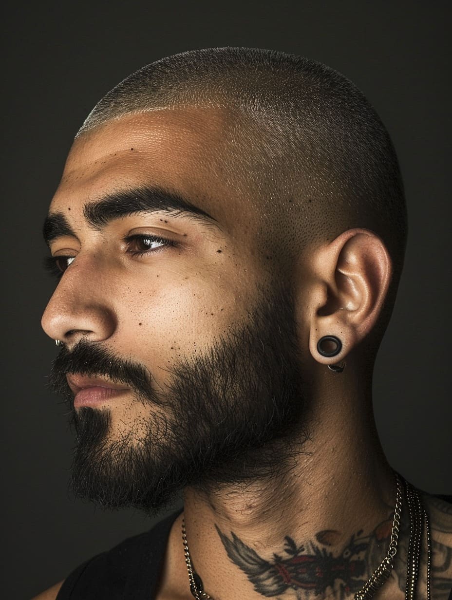 45 Dashing Buzzcut and Beard Combinations to Elevate Your Style