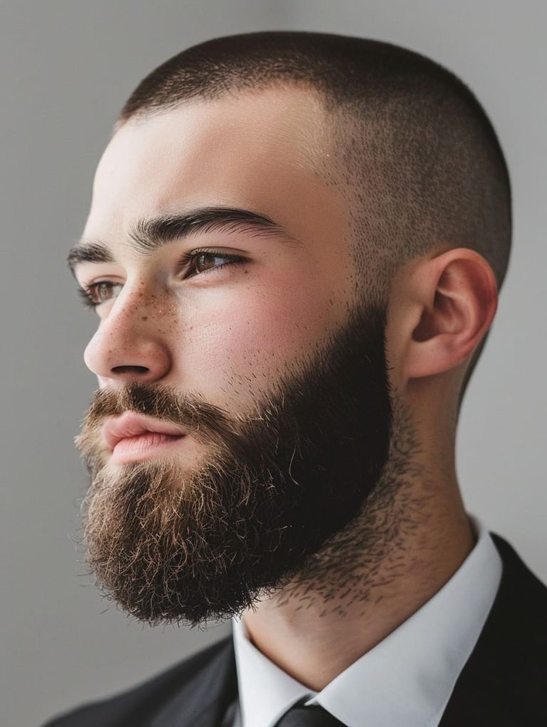 45 Dashing Buzzcut and Beard Combinations to Elevate Your Style