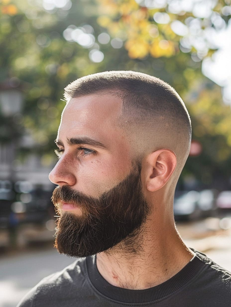 45 Dashing Buzzcut and Beard Combinations to Elevate Your Style