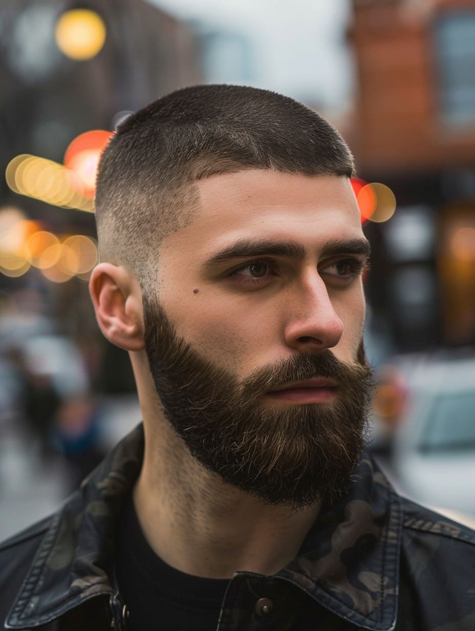 45 Dashing Buzzcut and Beard Combinations to Elevate Your Style
