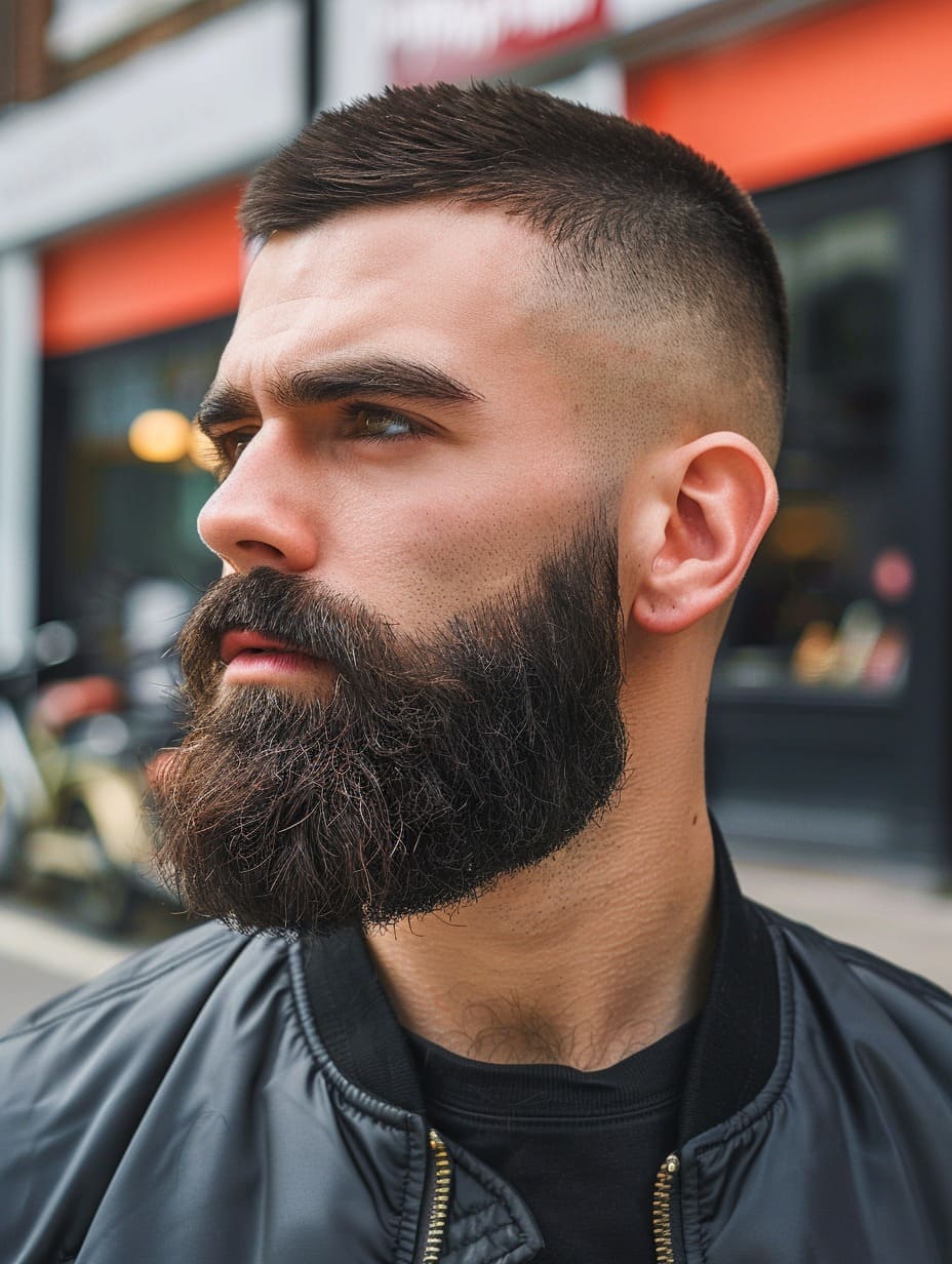 45 Dashing Buzzcut and Beard Combinations to Elevate Your Style