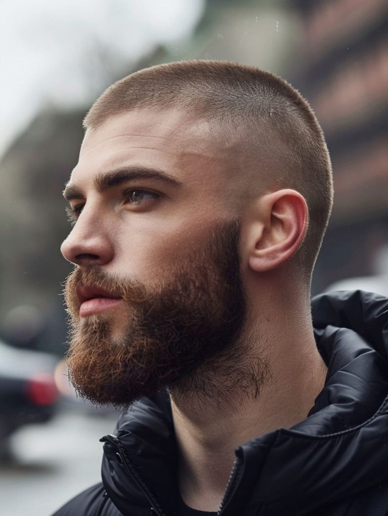 45 Dashing Buzzcut and Beard Combinations to Elevate Your Style