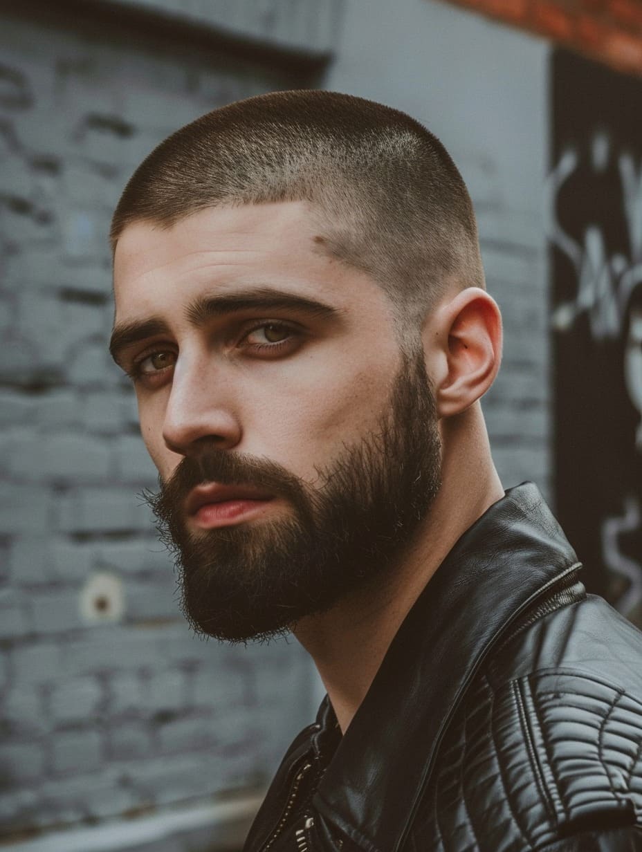 45 Dashing Buzzcut and Beard Combinations to Elevate Your Style