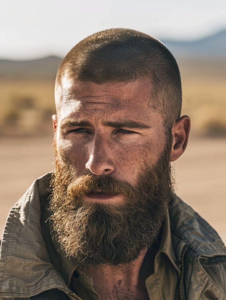 45 Dashing Buzzcut and Beard Combinations to Elevate Your Style
