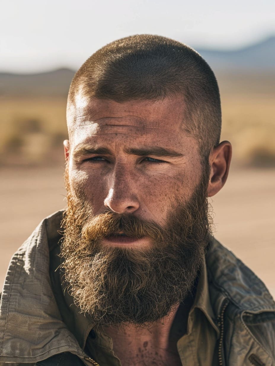 45 Dashing Buzzcut and Beard Combinations to Elevate Your Style