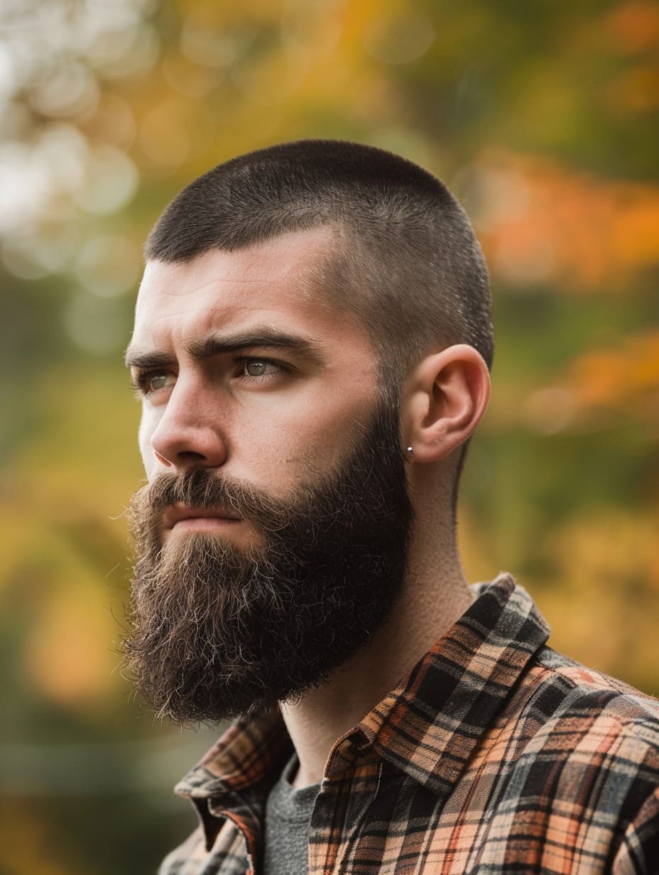 45 Dashing Buzzcut and Beard Combinations to Elevate Your Style