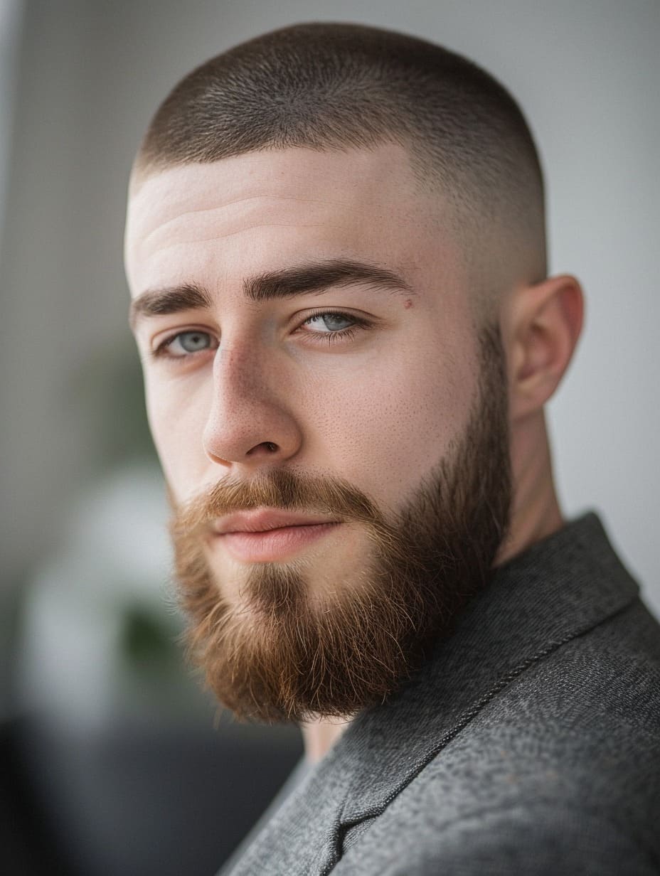 45 Dashing Buzzcut and Beard Combinations to Elevate Your Style