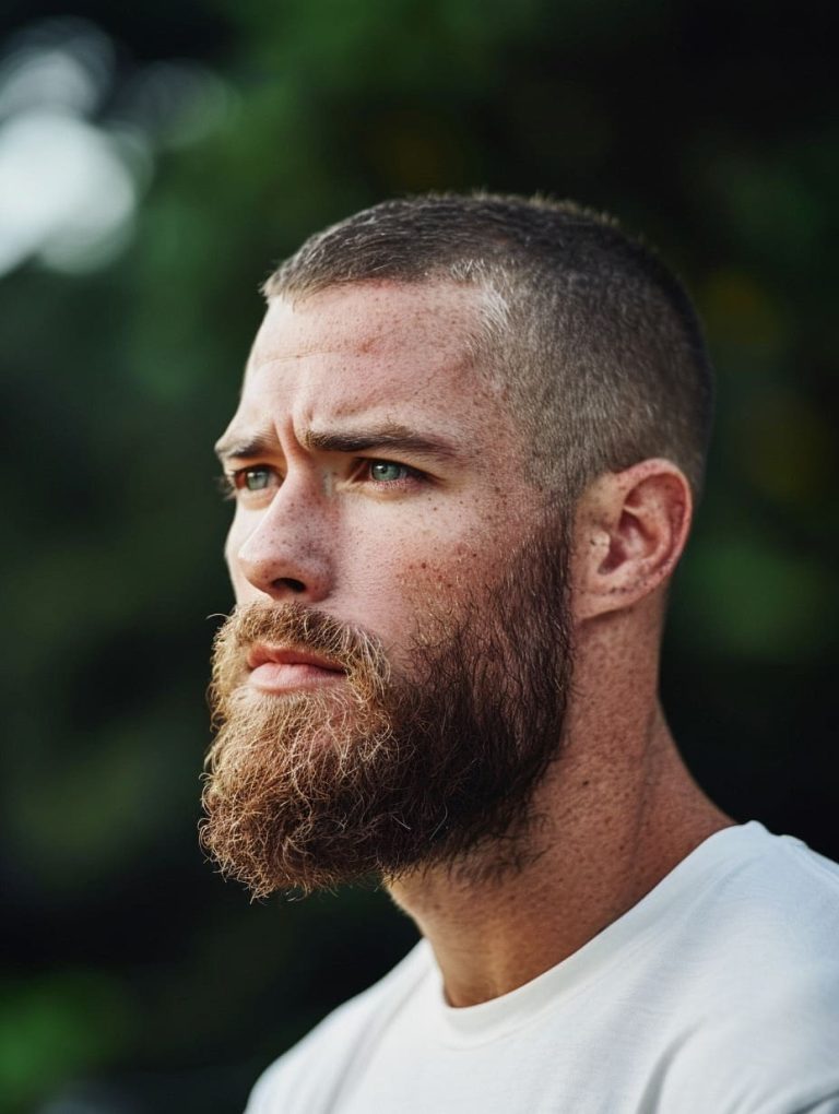 45 Dashing Buzzcut and Beard Combinations to Elevate Your Style