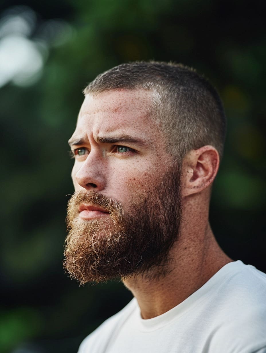 45 Dashing Buzzcut and Beard Combinations to Elevate Your Style