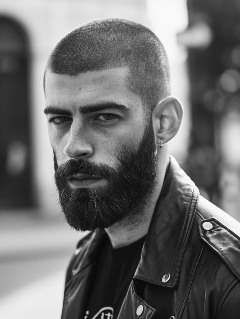45 Dashing Buzzcut and Beard Combinations to Elevate Your Style