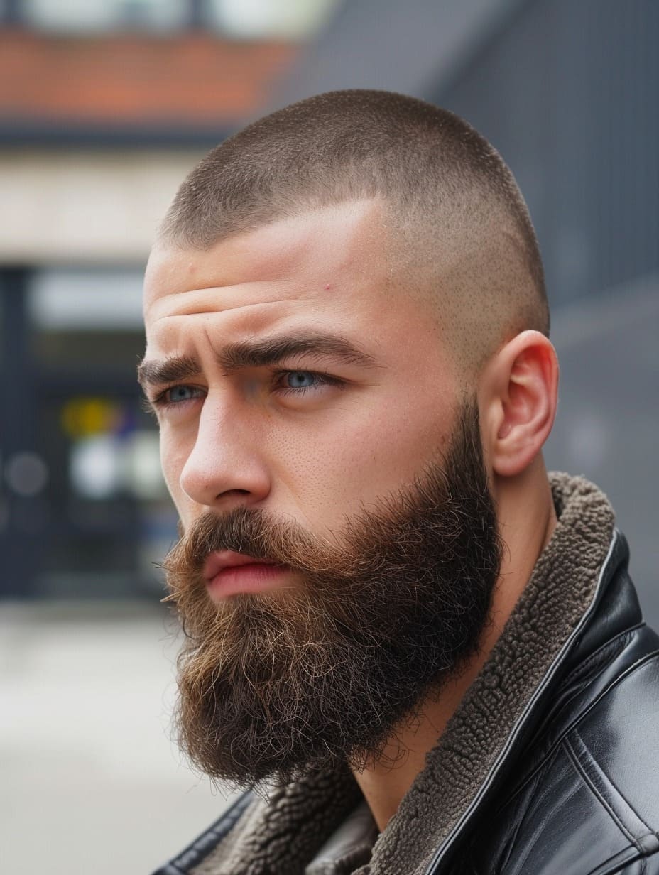 45 Dashing Buzzcut and Beard Combinations to Elevate Your Style