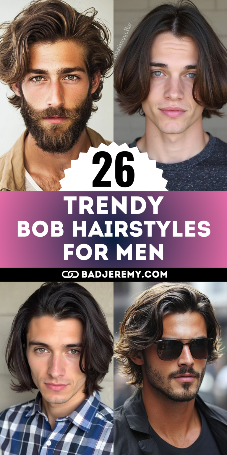 26 Stylish Bob Hairstyles for Men in 2024: Top Trends and Haircare Tips ...